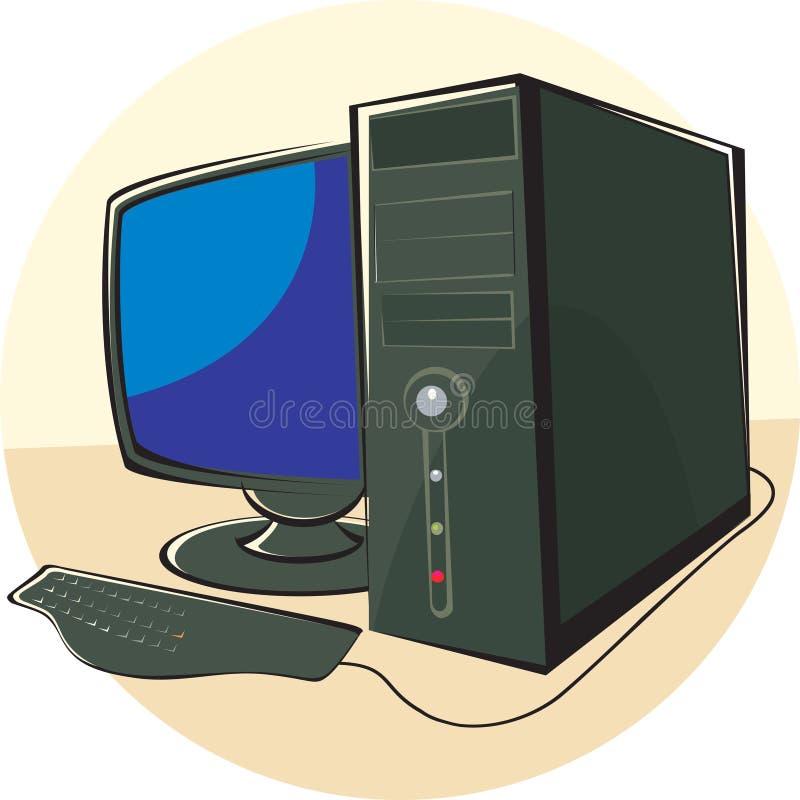 Computer stock vector. Illustration of horizontal, desktop - 6682008