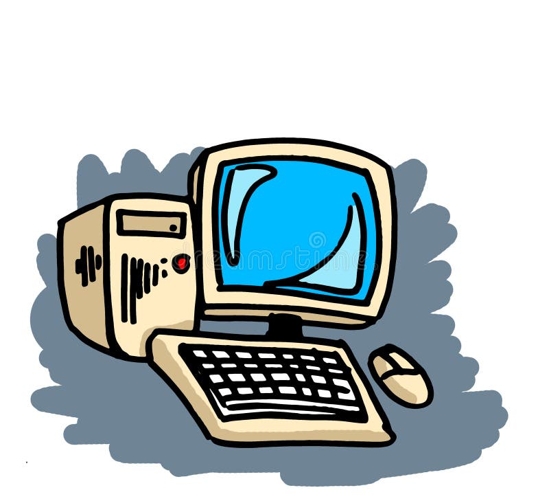 Cute computer stock vector. Illustration of business, hardware - 5814716