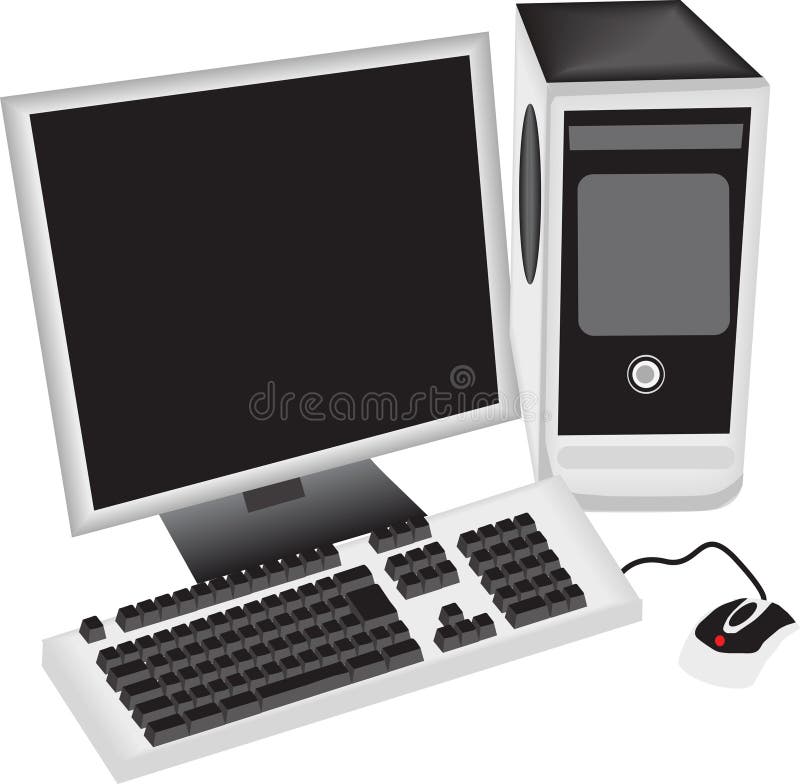 Computer stock vector. Illustration of horizontal, desktop - 6682008