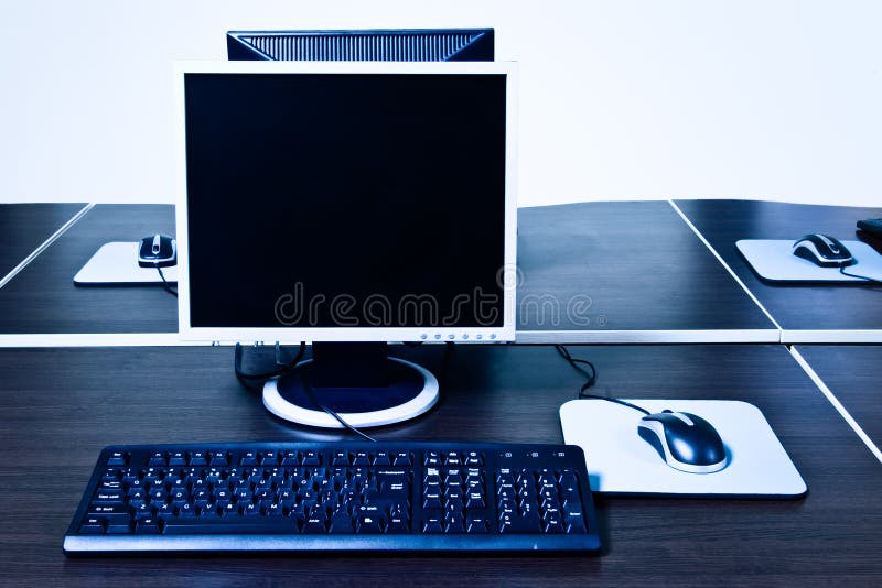 Computer training center stock image. Image of workstation - 6664293