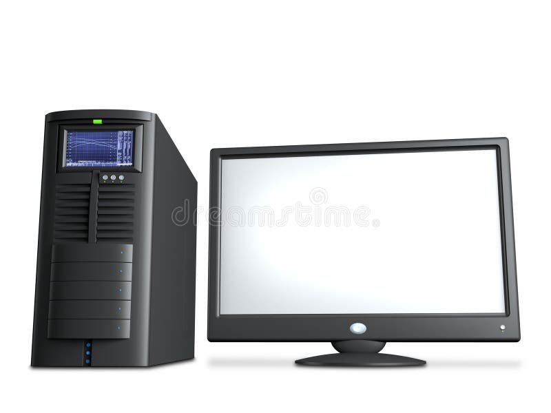 Computer stock illustration. Illustration of case, light - 7690470