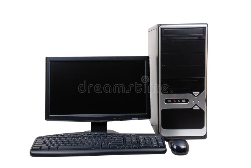Desktop computer isolated stock image. Image of mouse - 2240001