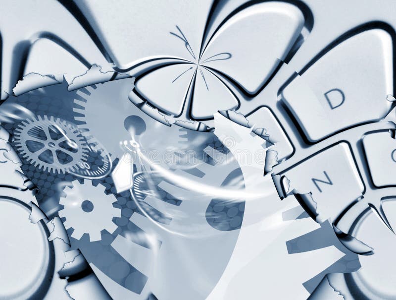 Distorted Keyboard Reflection Stock Illustration - Illustration of ...