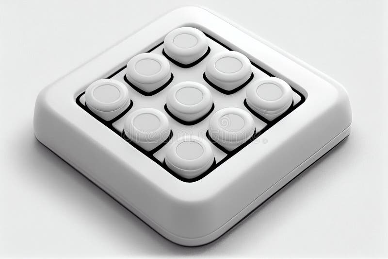 Computer Abstract Keyboard. Isolated on White Background. 3d ...