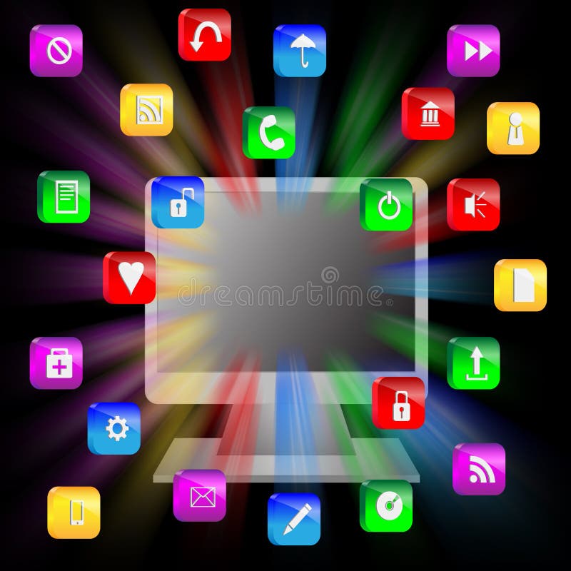 Computer Abstraction 10.12.12 Stock Illustration - Illustration of ...