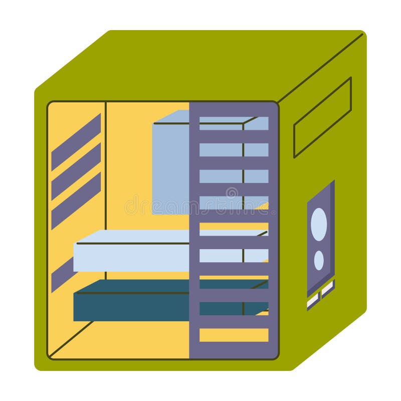 Computer Accessories and Devices in a Flat Style Illustration Stock ...