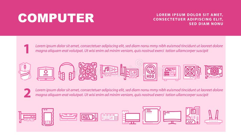 Banner Computer Accessories Stock Illustrations – 2,054 Banner Computer ...