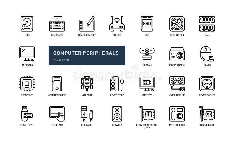 Peripherals Outline Stock Illustrations – 265 Peripherals Outline Stock ...
