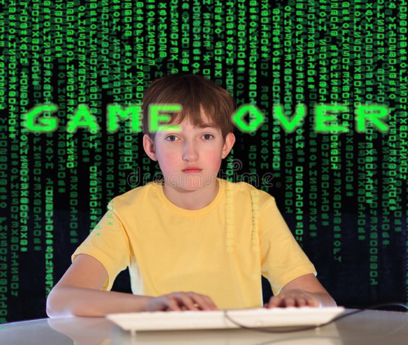 Computer addiction stock image. Image of loser, distracted - 24153897