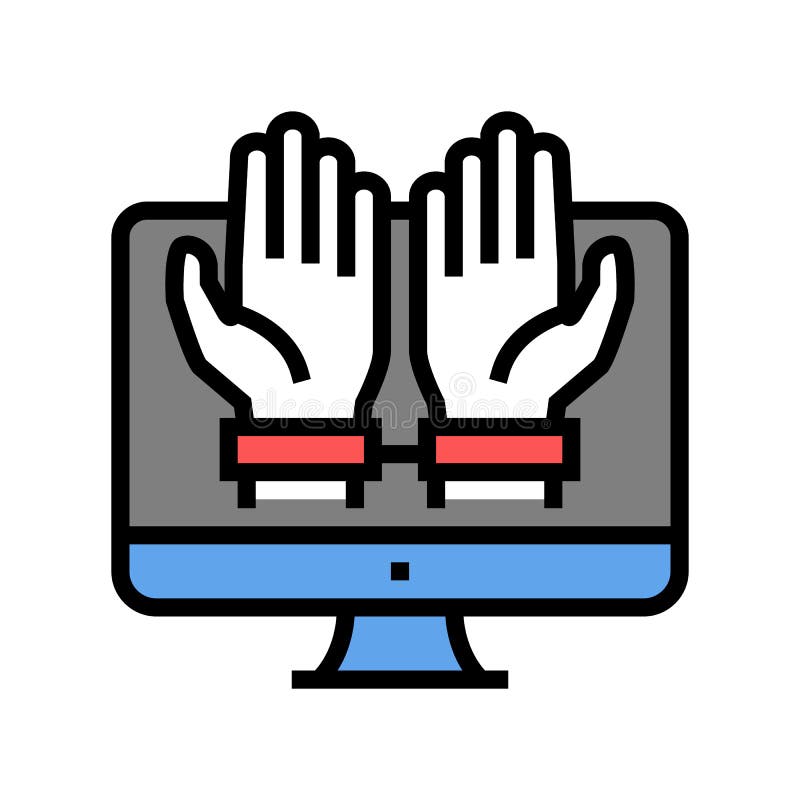 Computer addiction stock vector. Illustration of merge - 17346992