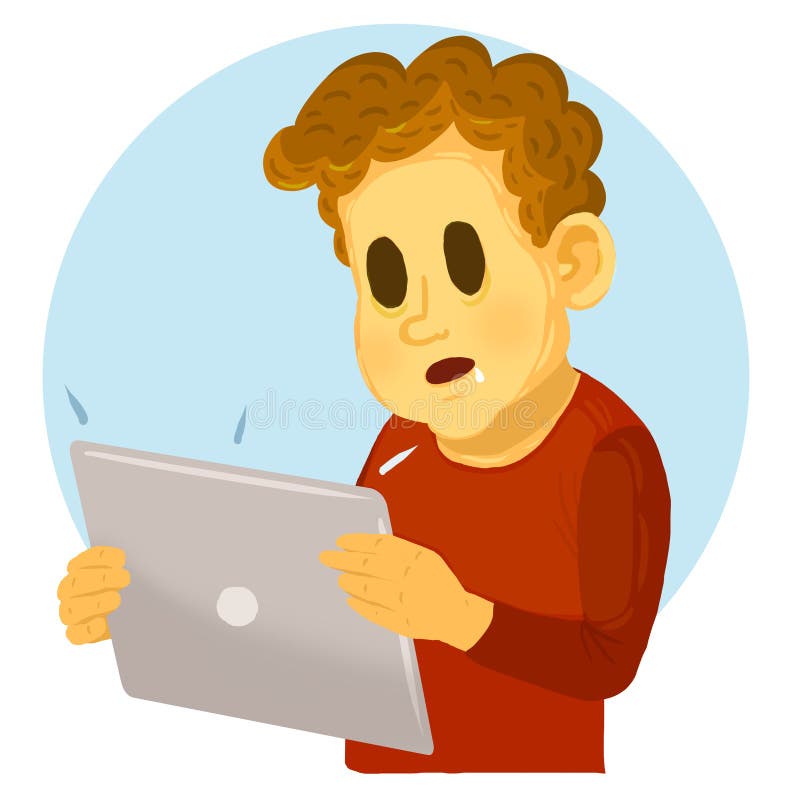 Computer addiction stock vector. Illustration of merge - 17346992