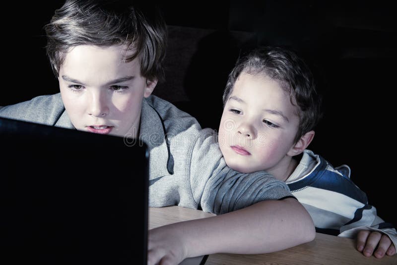 Computer addiction stock photo. Image of learning, childhood - 36913096