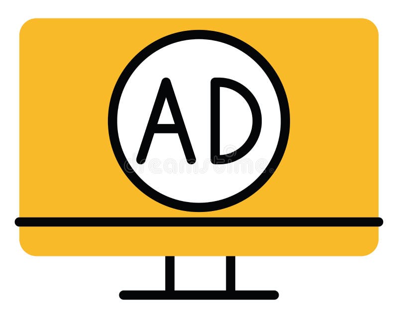 Computer ads, icon stock vector. Illustration of banner - 259392950