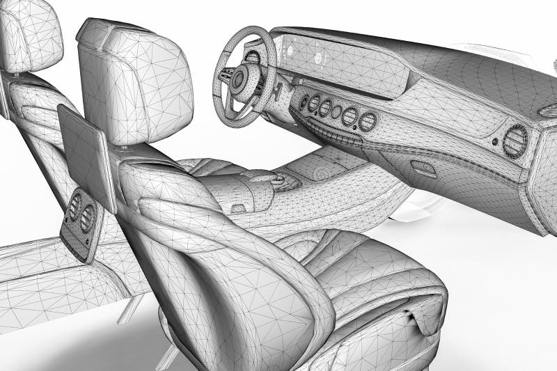 Computer Aided Design in Automotive Design Stock Illustration ...
