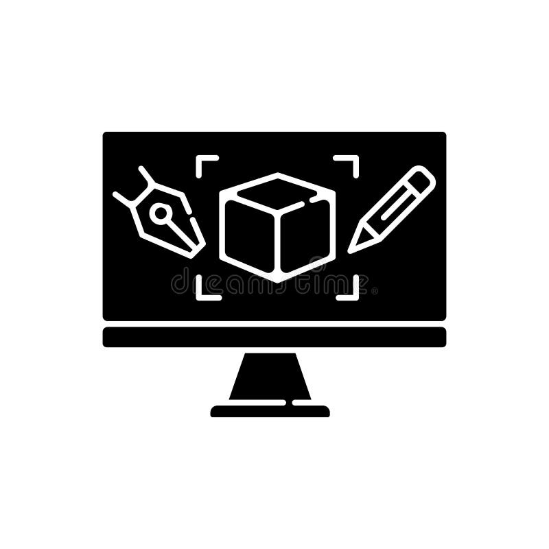 Computer Aided Design RGB Color Icon Stock Vector - Illustration of ...