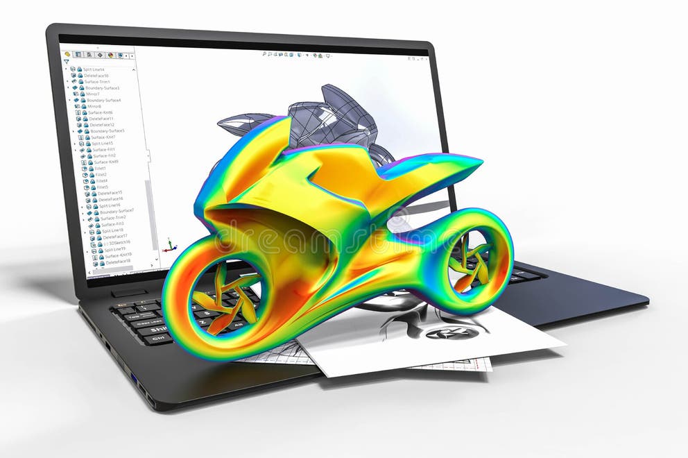 Computer Aided Design with 3D Software. Business, Development Stock ...