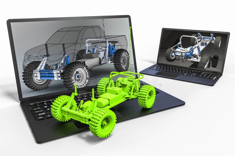 Computer Aided Design with 3D Software. Business, Development Stock ...