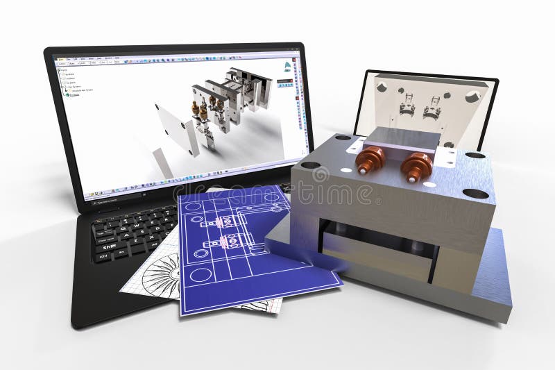 Computer Aided Design in Motorbikes Design Stock Illustration ...