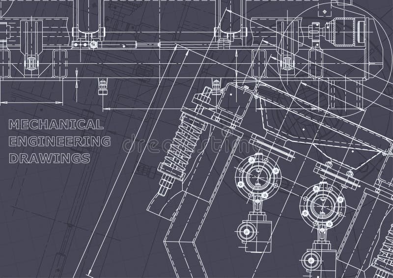 Blueprint. Vector Engineering Illustration. Computer Aided Design ...