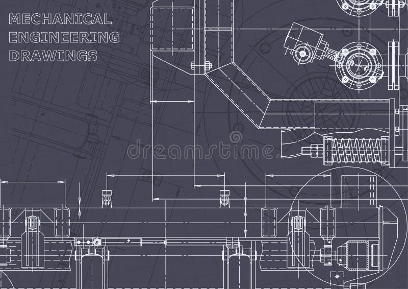 Blueprint. Vector Engineering Illustration. Computer Aided Design ...