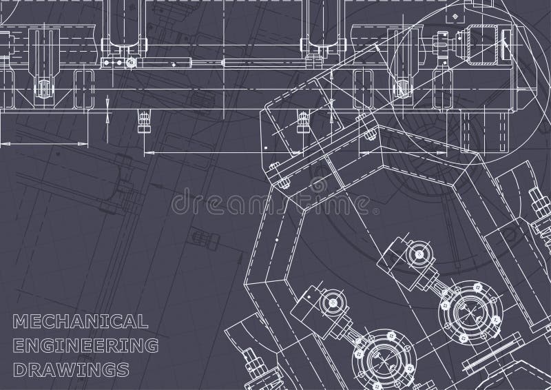 Blueprint. Vector Engineering Illustration. Computer Aided Design ...
