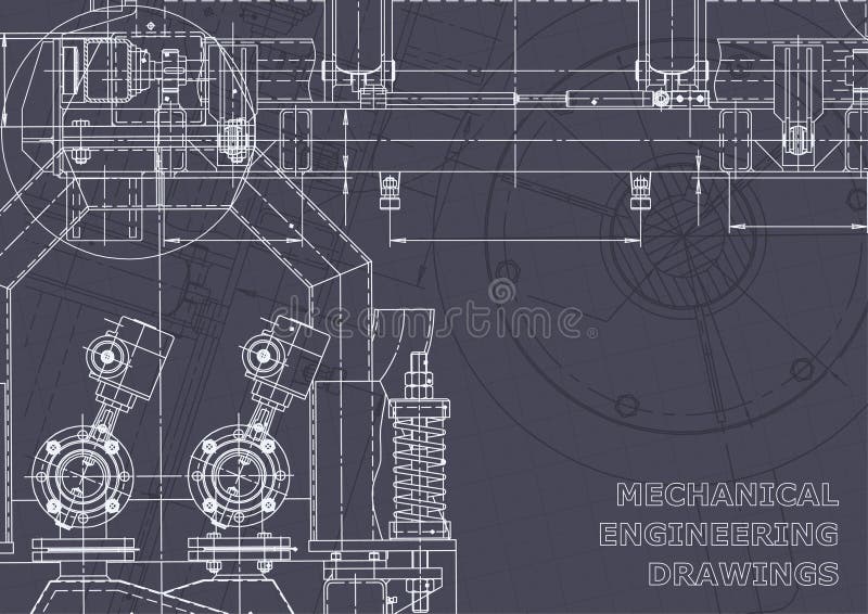 Blueprint. Vector Engineering Illustration. Computer Aided Design ...