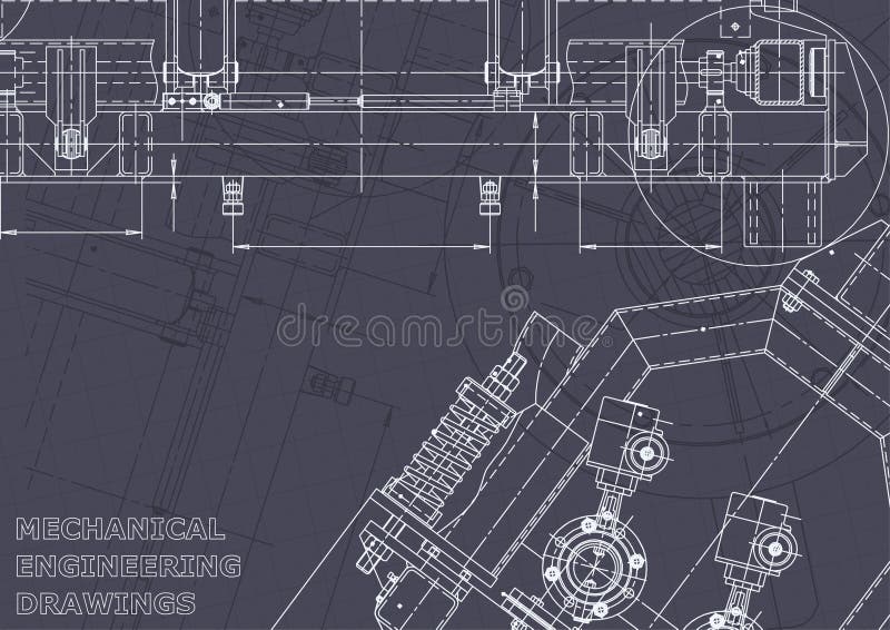 Blueprint. Vector Engineering Illustration. Computer Aided Design ...
