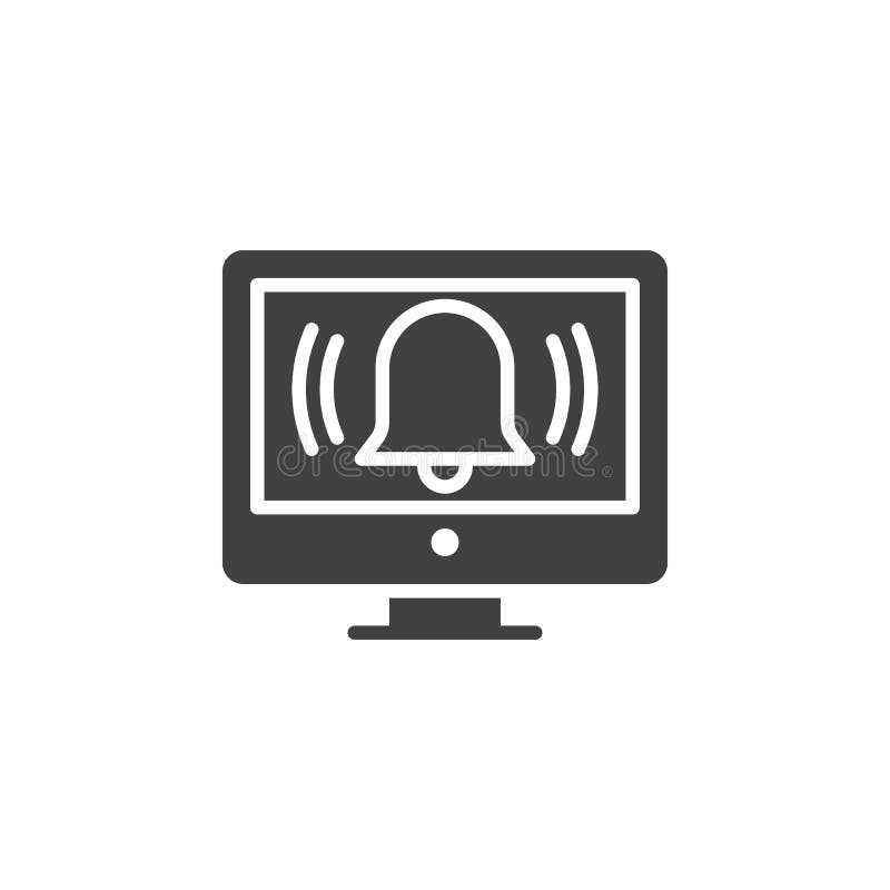 Computer Alarm Software Line Icon Stock Vector - Illustration of ...