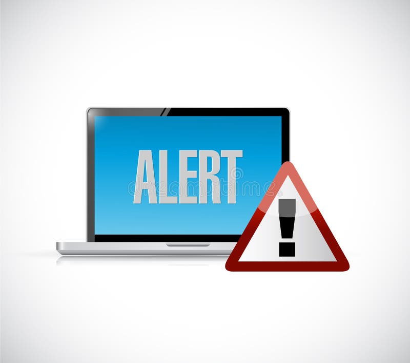 Computer Alert Warning Concept Illustration Design Stock Photo - Image ...