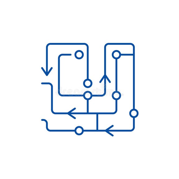 Computer Algorithms Line Icon Concept. Computer Algorithms Flat Vector ...