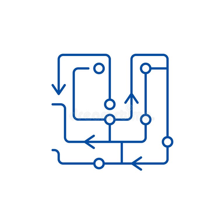 Computer Algorithms Line Icon Concept. Computer Algorithms Flat Vector ...