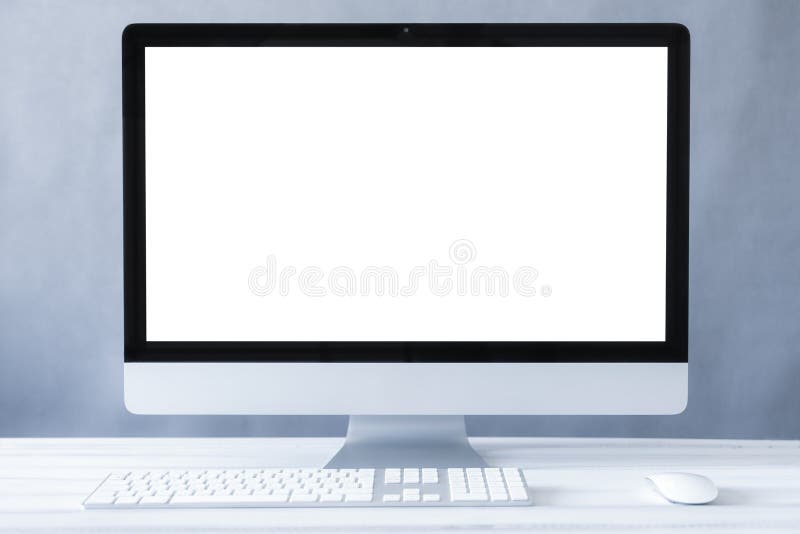 Computer All in One Mockup, Home and Office Workspace Concept. Stock ...