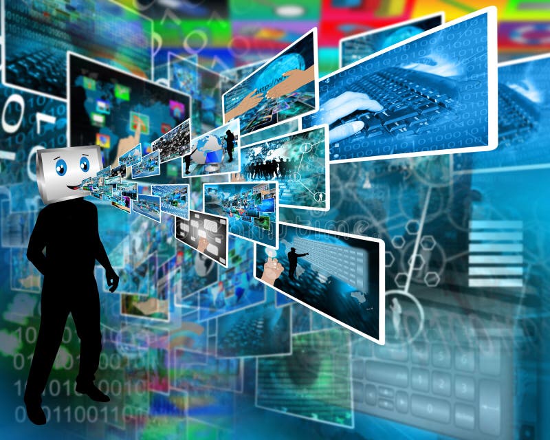 Computer allegro illustrazione di stock. Illustrazione di colleghi ...