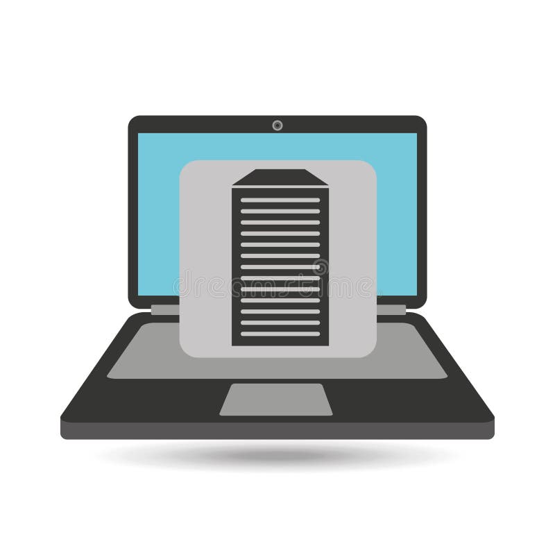 Computer Analysis Data Center Icon Stock Vector - Illustration of ...