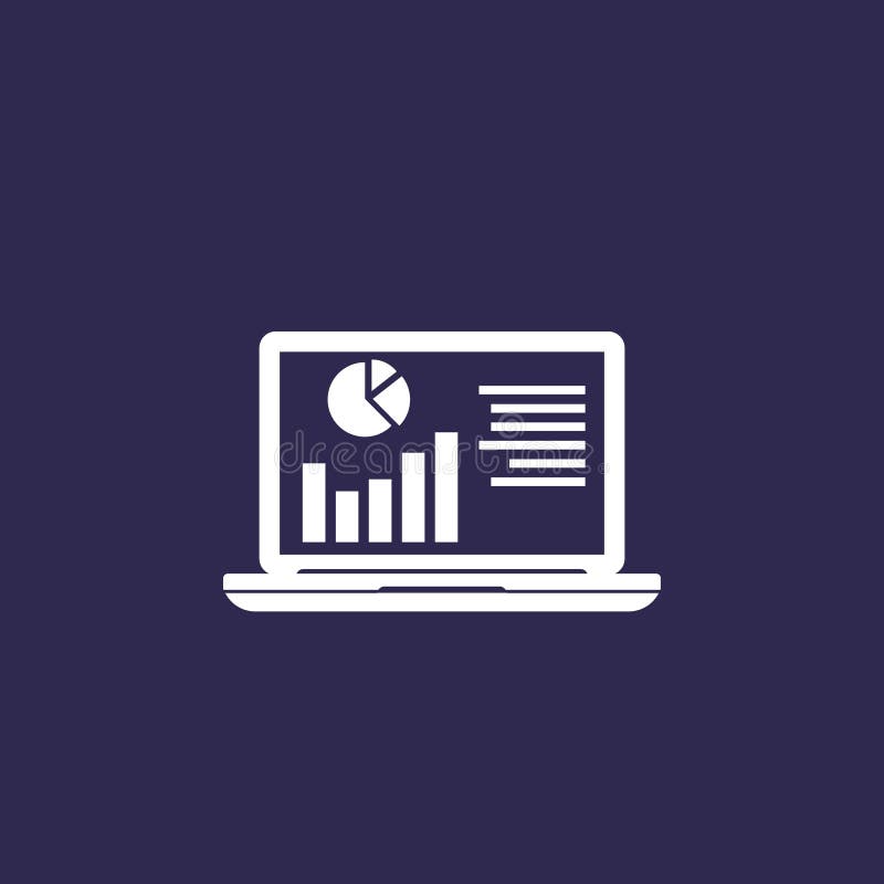 Computer Analysis and Statistics Stock Vector - Illustration of ...