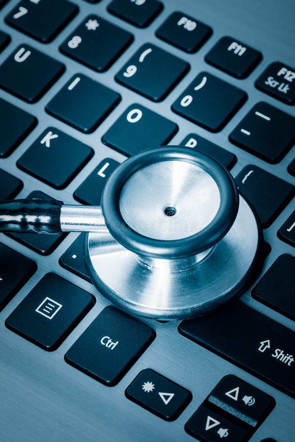 Computer Analysis Using a Stethoscope Stock Photo - Image of data ... Computer Analysis Using a Stethoscope Stock Photo - Image of data ...