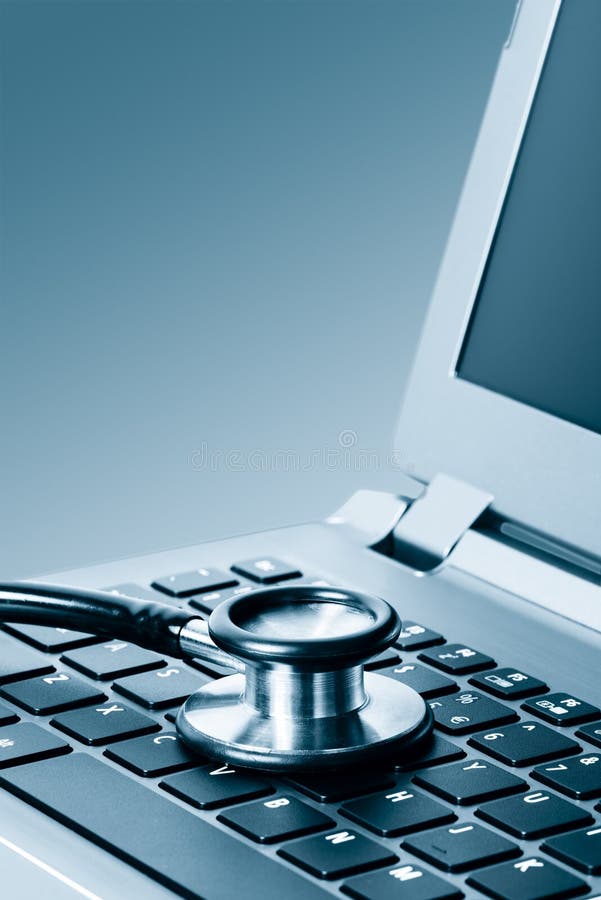 Computer Analysis Using a Stethoscope Stock Image - Image of check ... Computer Analysis Using a Stethoscope Stock Image - Image of check ...