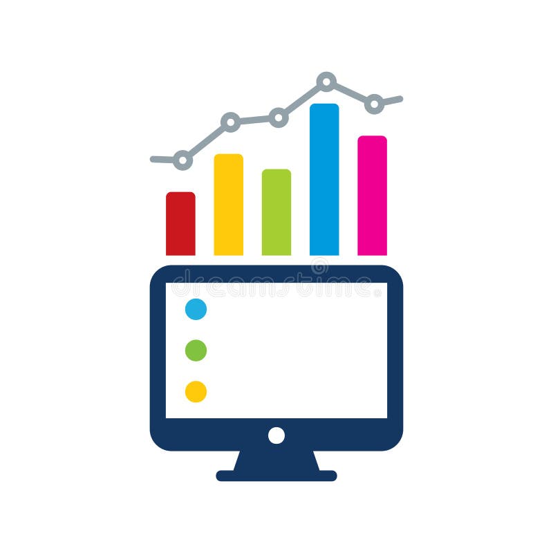 Computer Analytic Logo Icon Design Stock Vector - Illustration of ...