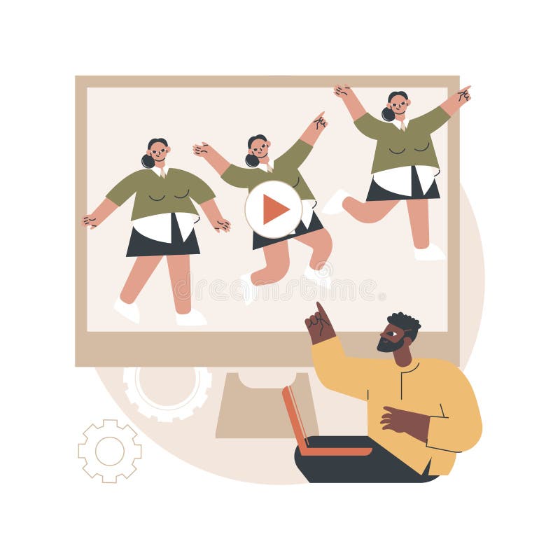 Computer Animation Abstract Concept Vector Illustration. Stock Vector ...