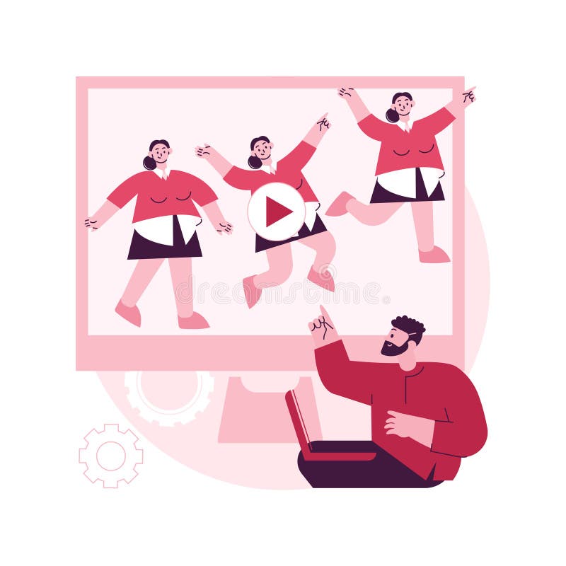 Computer Animation Abstract Concept Vector Illustration. Stock Vector ...