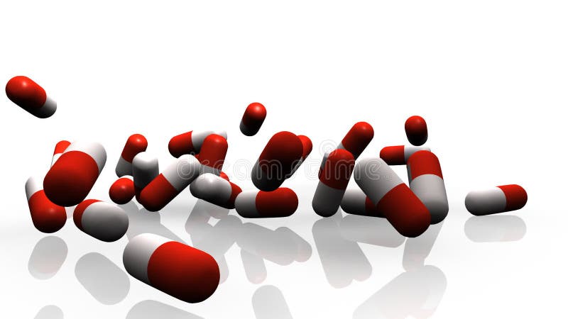 Animation of Capsule Shapes Moving in Unison Diagonally Across a Blue ...