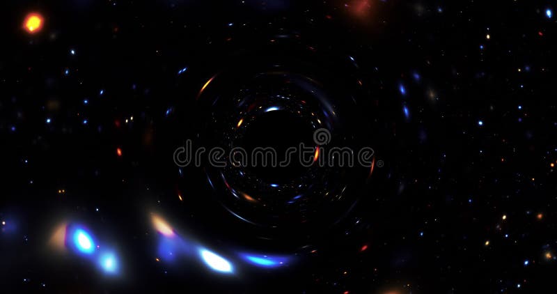 Computer Animation of the Universe with Glowing Particles Moving in ...