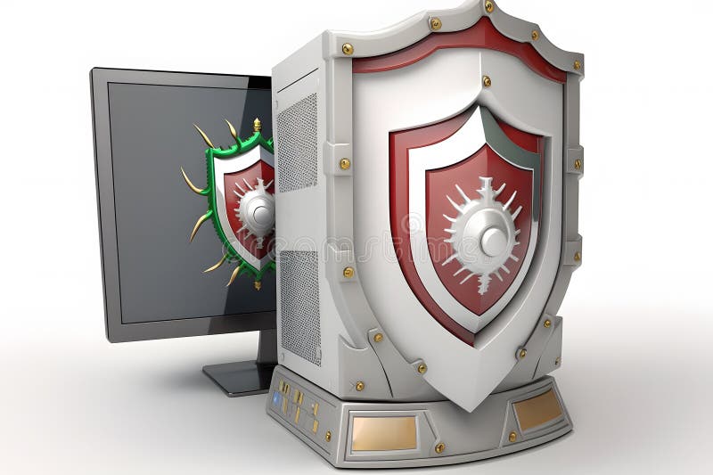 Computer Antivirus Safe Internet Browsing Concept Stock Illustration ...