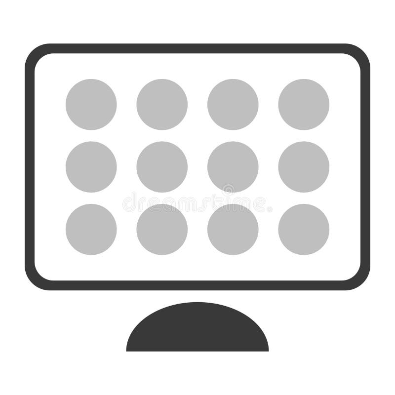 Computer App Icons on Screen Vector Stock Vector - Illustration of ...