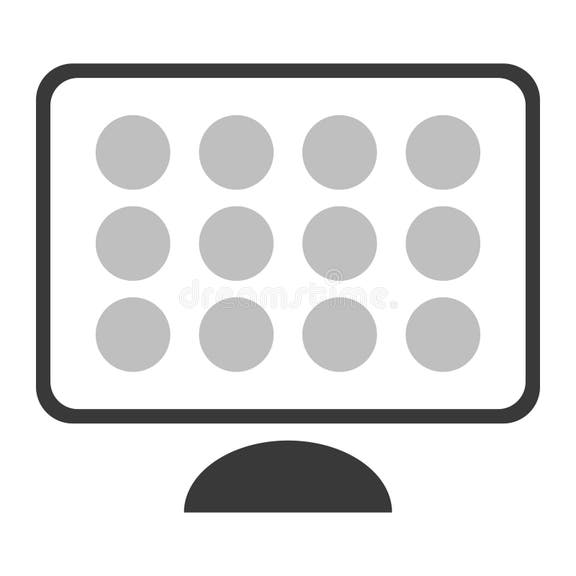 Computer App Icons on Screen Vector Stock Vector - Illustration of ...