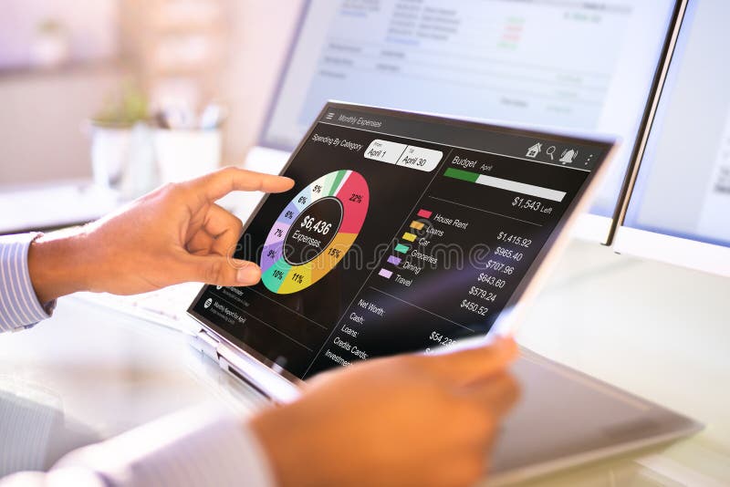 Computer App for Money, Budget Stock Photo - Image of budget, african ...