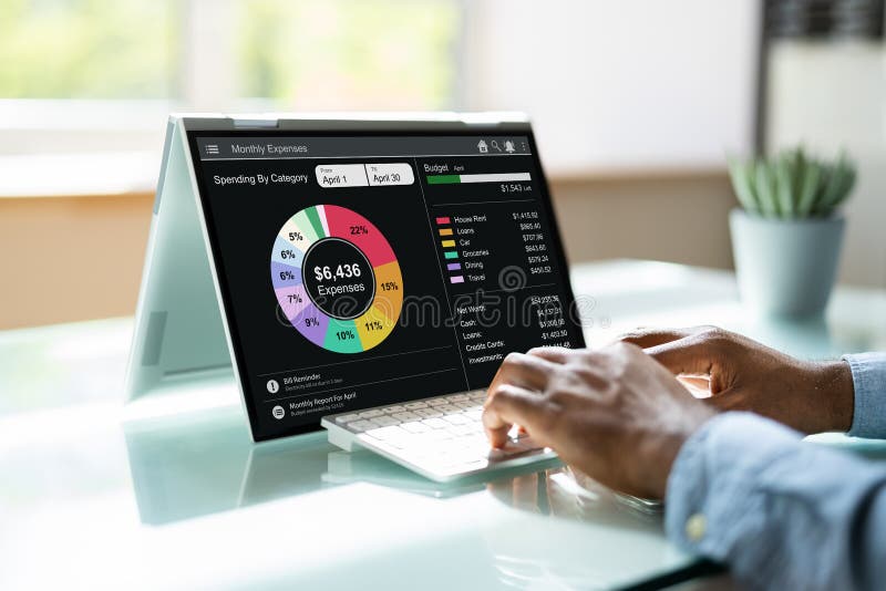 Computer App for Money, Budget Stock Photo - Image of internet, screen ...