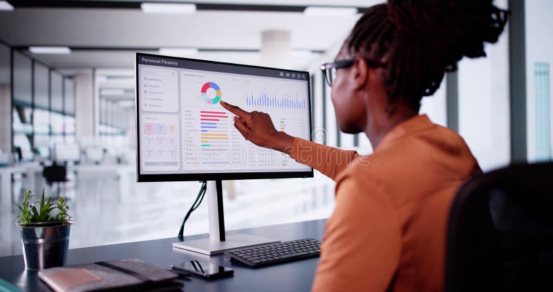 Computer App for Money, Budget Stock Photo - Image of cell, saving ...