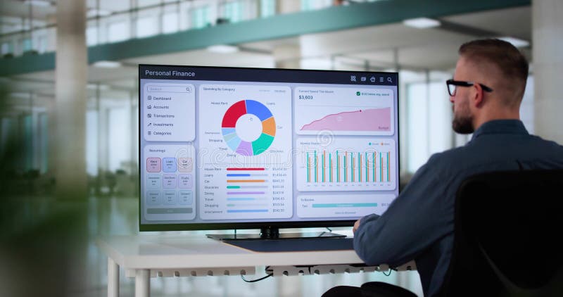 Computer App for Money, Budget Stock Image - Image of fintech, expense ...