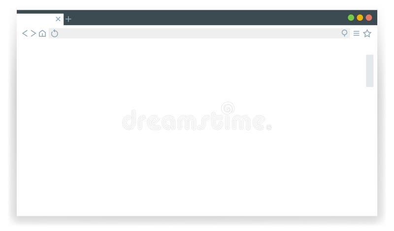 Browser Window Template. Empty Web App Screen Stock Vector ...